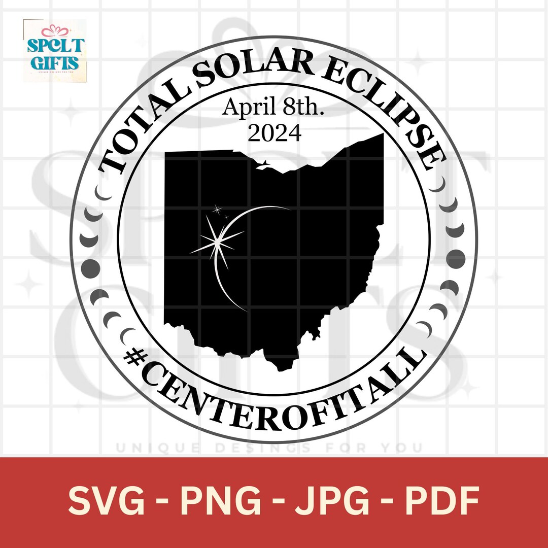 Solar Eclipse Ohio Design 2024; Solar Eclipse 2024 Png; Total Solar ...