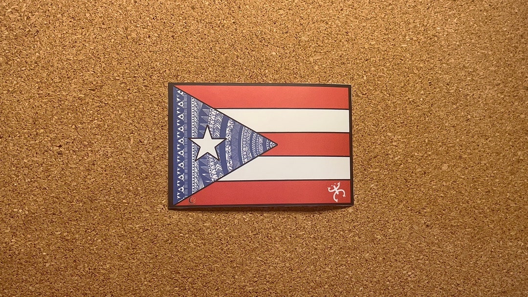 PR Flag With Mandala Design and Coqui Sticker Puerto Rico Flag - Etsy