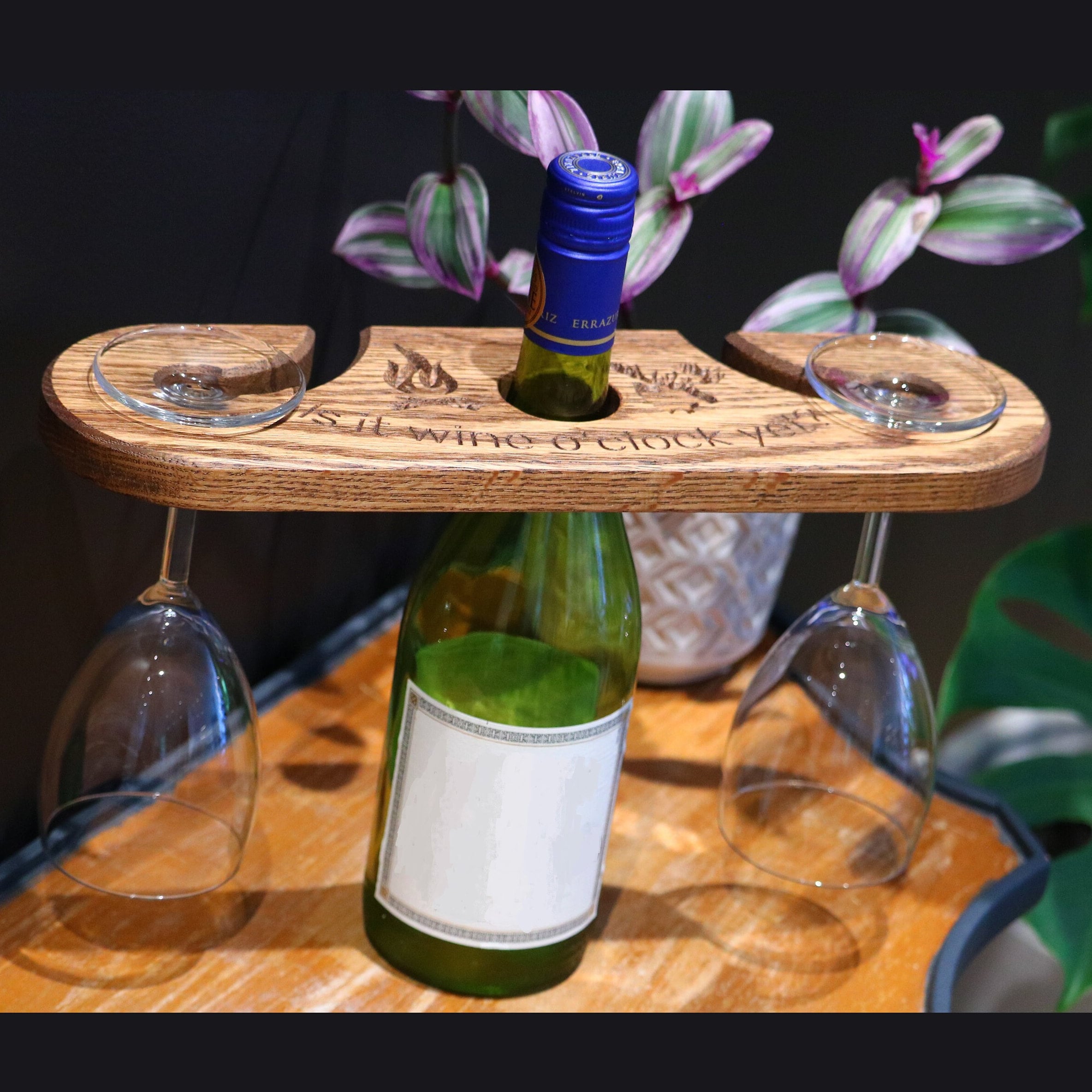 Wooden Wine Glass Holder Wood Wine Caddy Sommelier Gift - Etsy