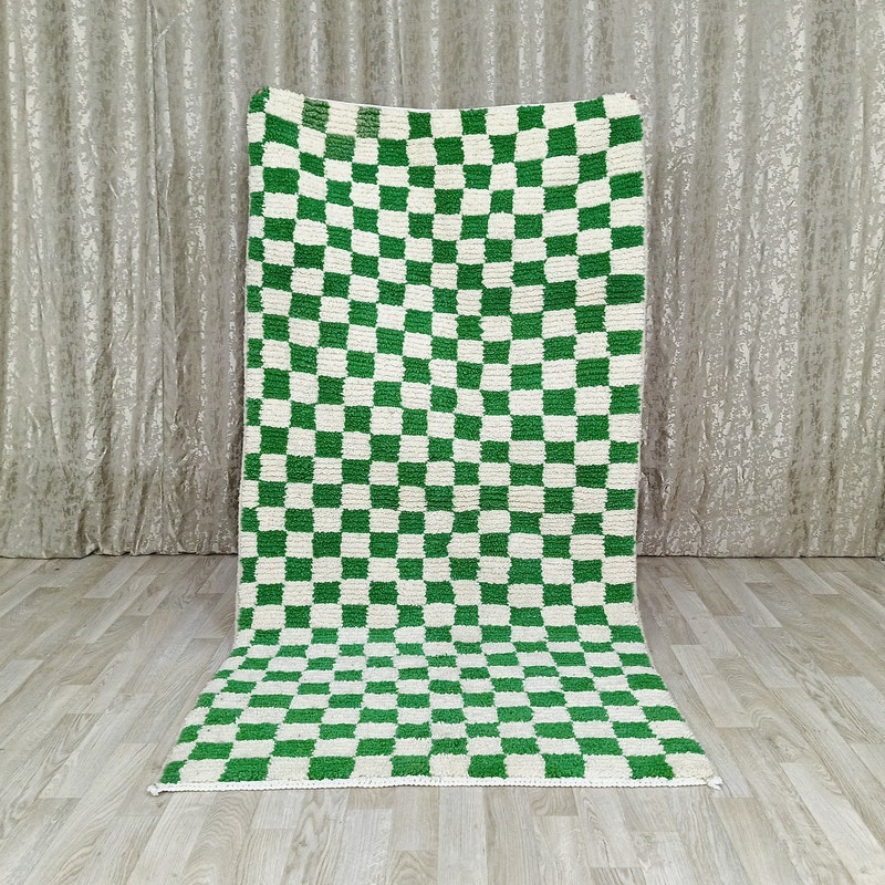 Checkered Rug Runner - Etsy