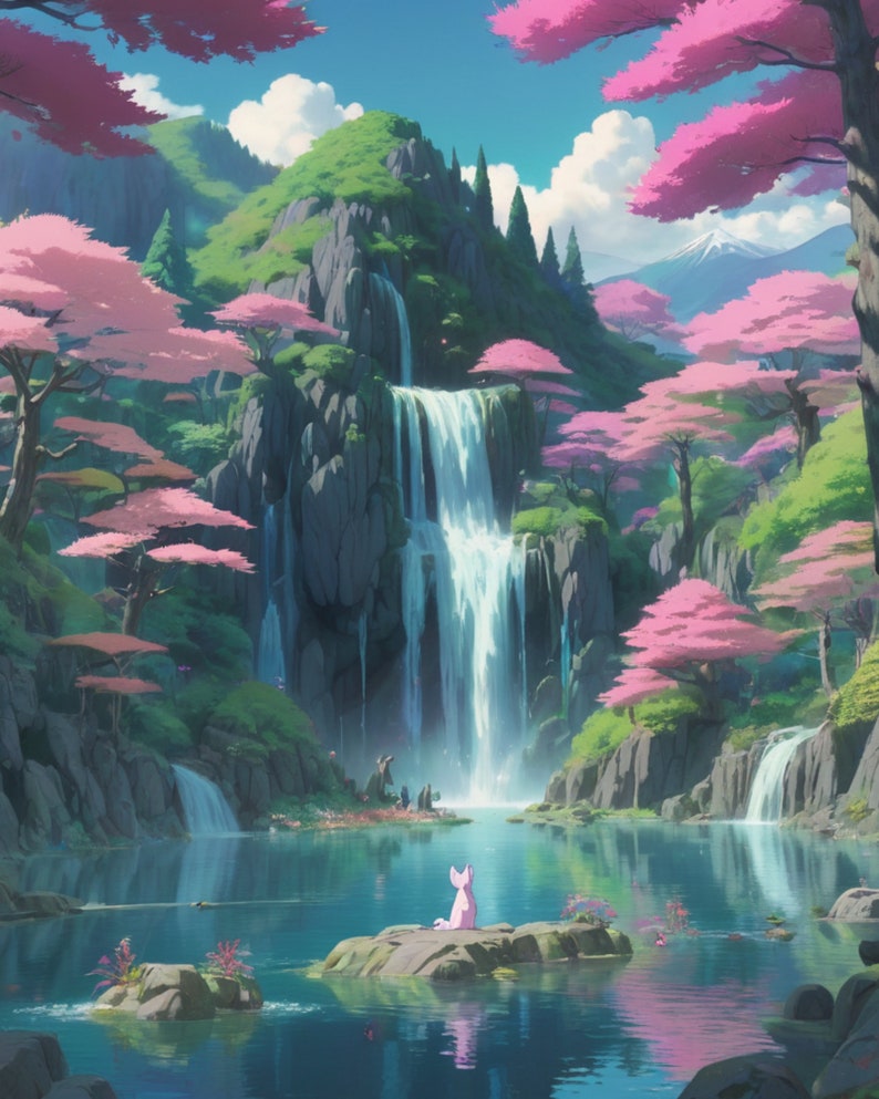 Five Anime Style Paintings Art Wall Hangings - Etsy