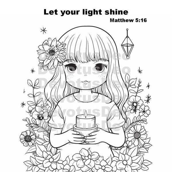 Printable Colouring Page Bible Verse - Etsy