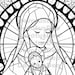 Catholic Coloring Page, Jesus and Mary, Our Lady, Christian, Instant ...