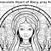 Immaculate Heart of Mary Catholic Coloring Page, Our Lady, Christian ...