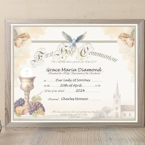 first communion certificate background