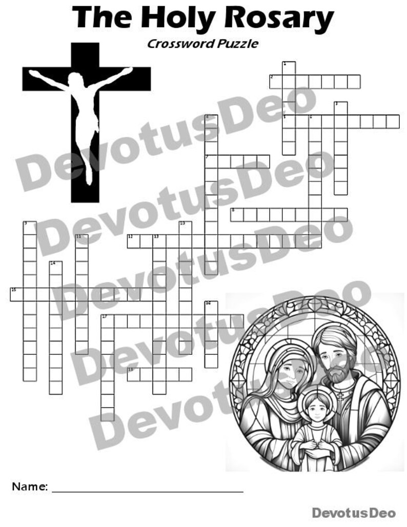 The Holy Rosary, Catholic Prayer Worksheet - Etsy