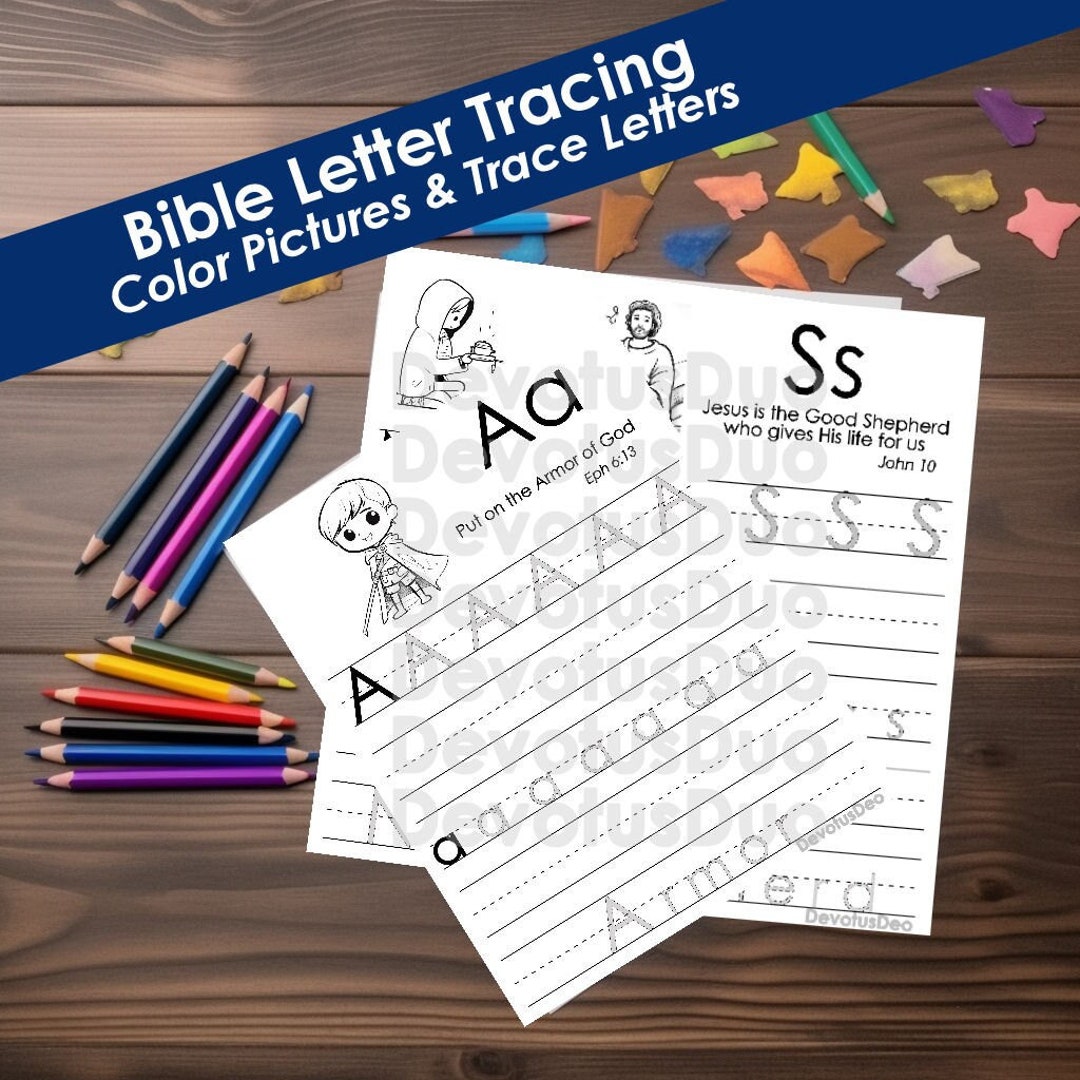 Handwriting Worksheet, Scripture, Manuscript Letter Tracing, Copywork ...