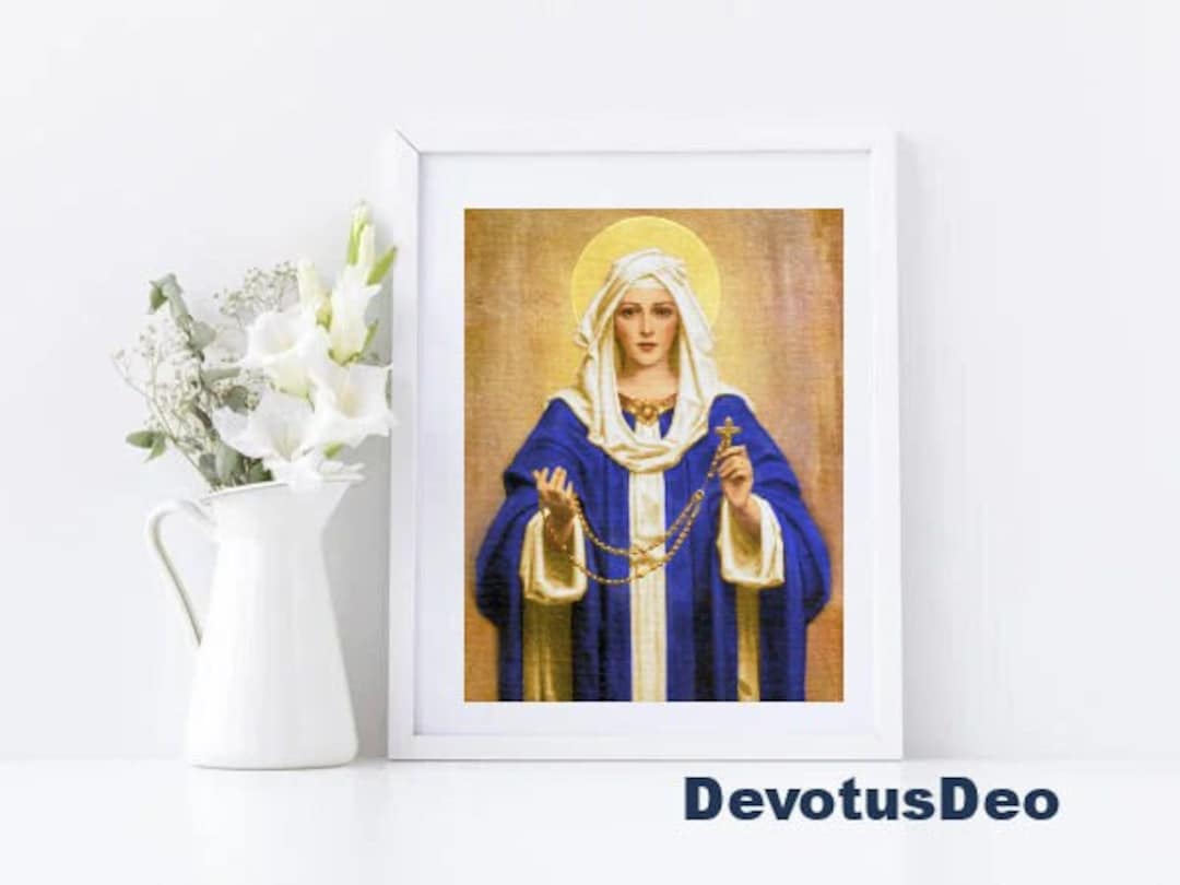 Our Lady of the Rosary - Chambers- Printable Catholic Wall Decor - Etsy