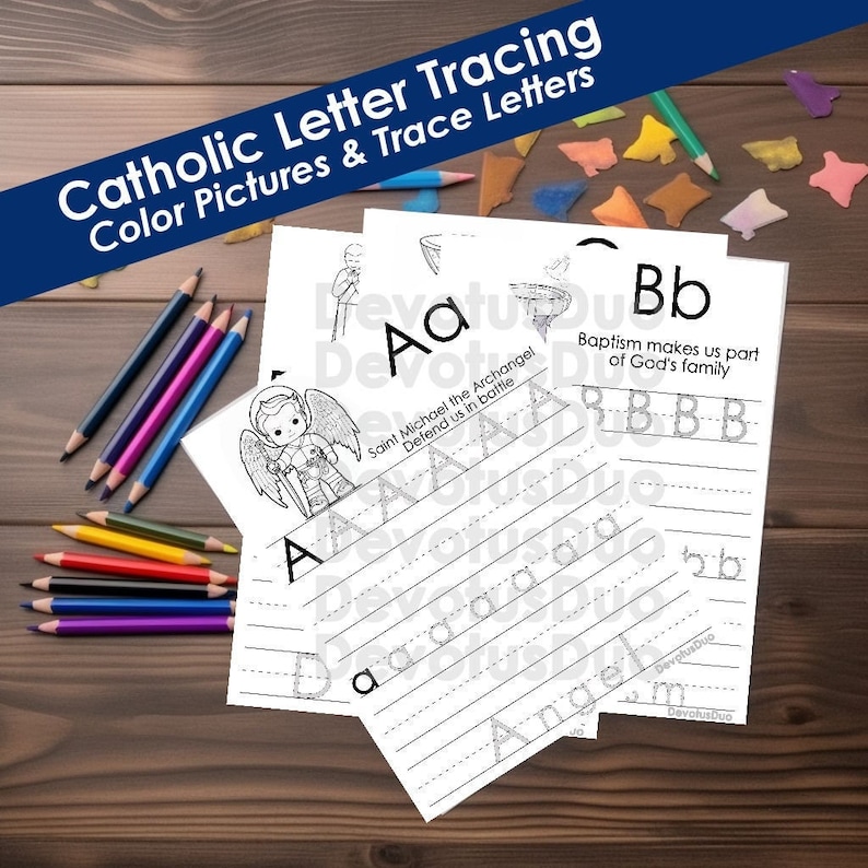 Handwriting Worksheet Catholic Manuscript Letter Tracing - Etsy