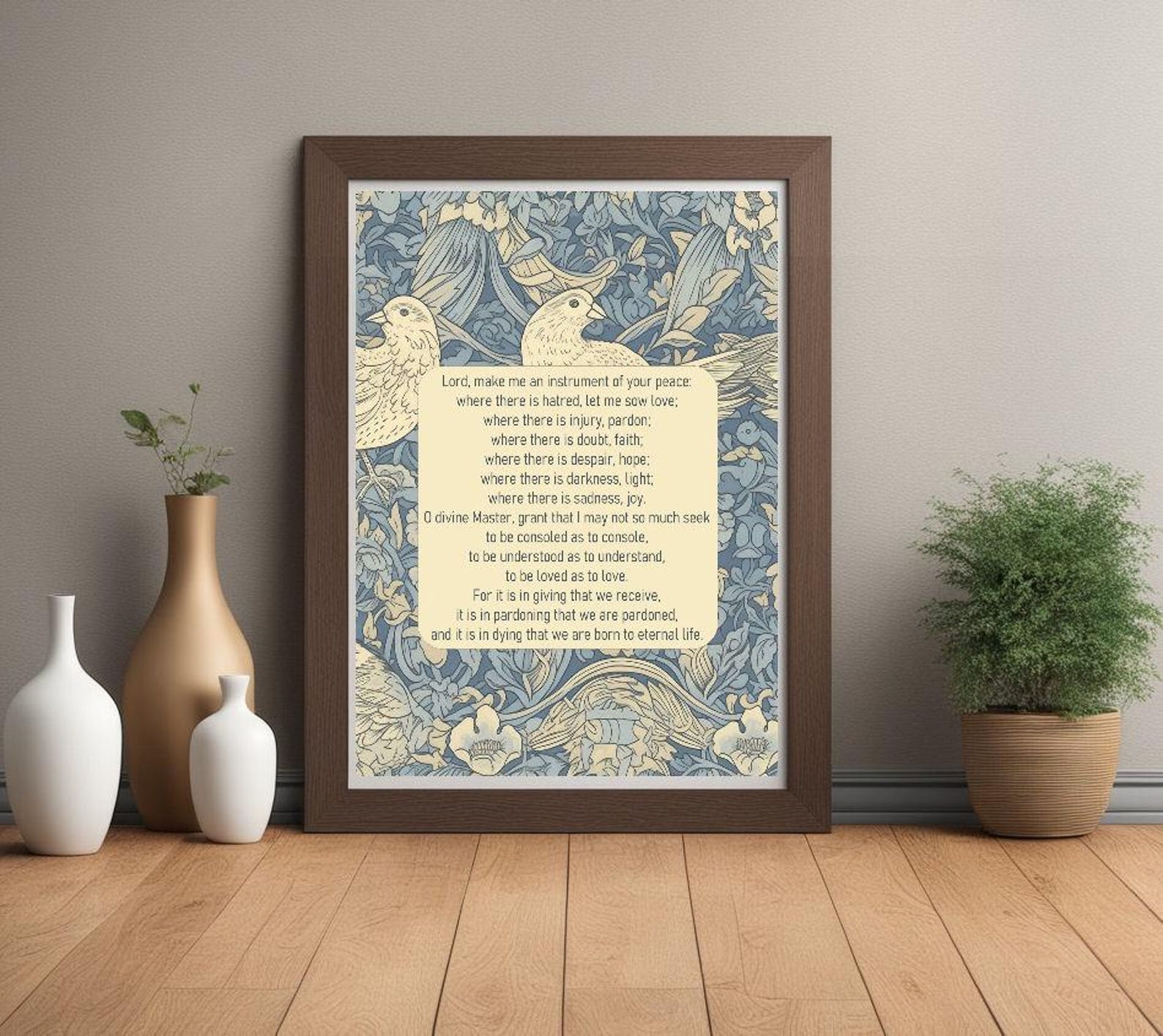 The Prayer of St Francis, Catholic Wall Art, Decor, Craft Paper ...