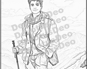 Catholic Coloring Page Blessed Pier Giorgio Frassati - Etsy