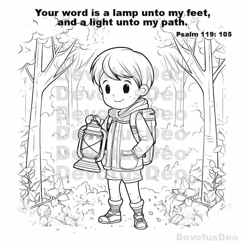 Coloring Page, Bible Verse , God's Word, Christian, Instant Download ...