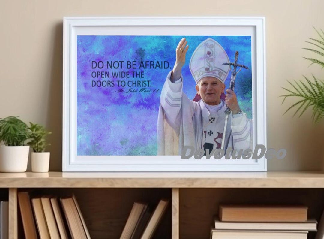 Saint John Paul II, Pope, Poster Saint Catholic Wall Art Decor - Etsy