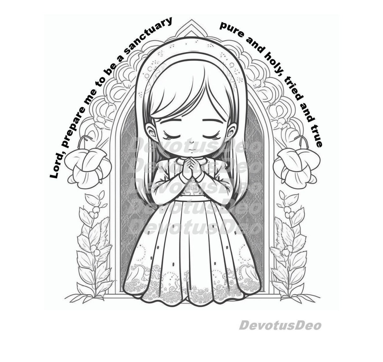 Catholic Coloring Page, First Communion, Christian, Instant Download ...
