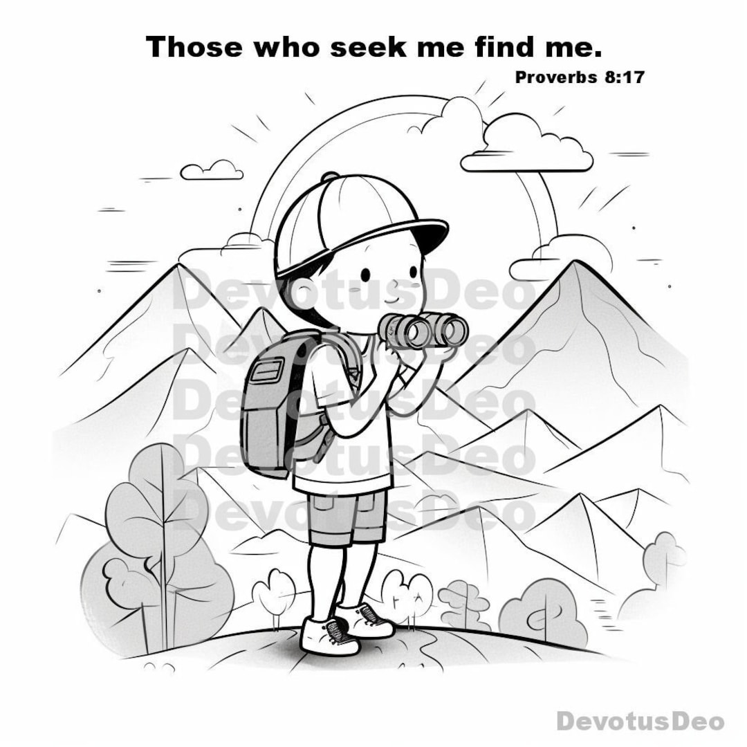 Coloring Page, Bible Verse , Seek the Lord, Christian, Instant Download ...