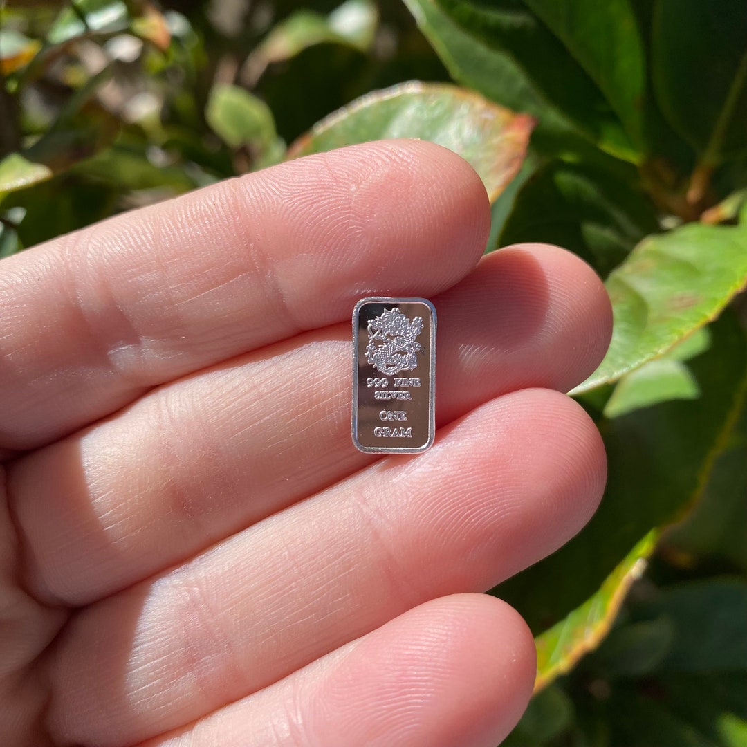 1 Gram Pure 999 Silver Bullion Bar - Year of the Dragon by SPM - Etsy