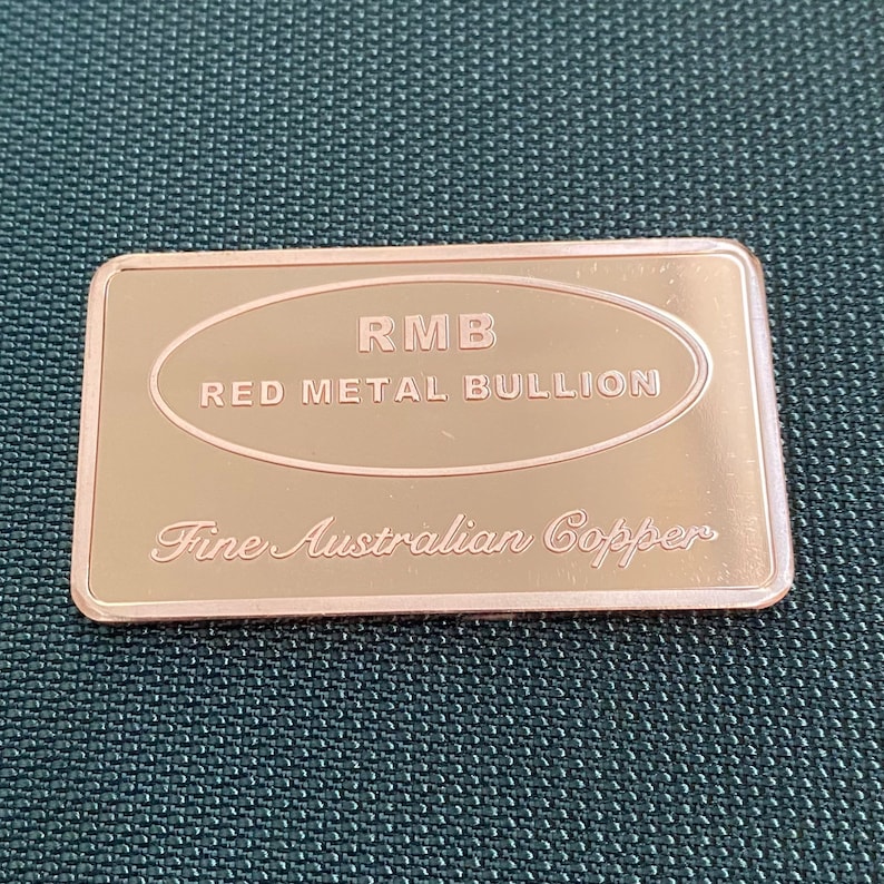 1oz 999 Copper Bullion Bar "australia Map by Rmb" - Etsy