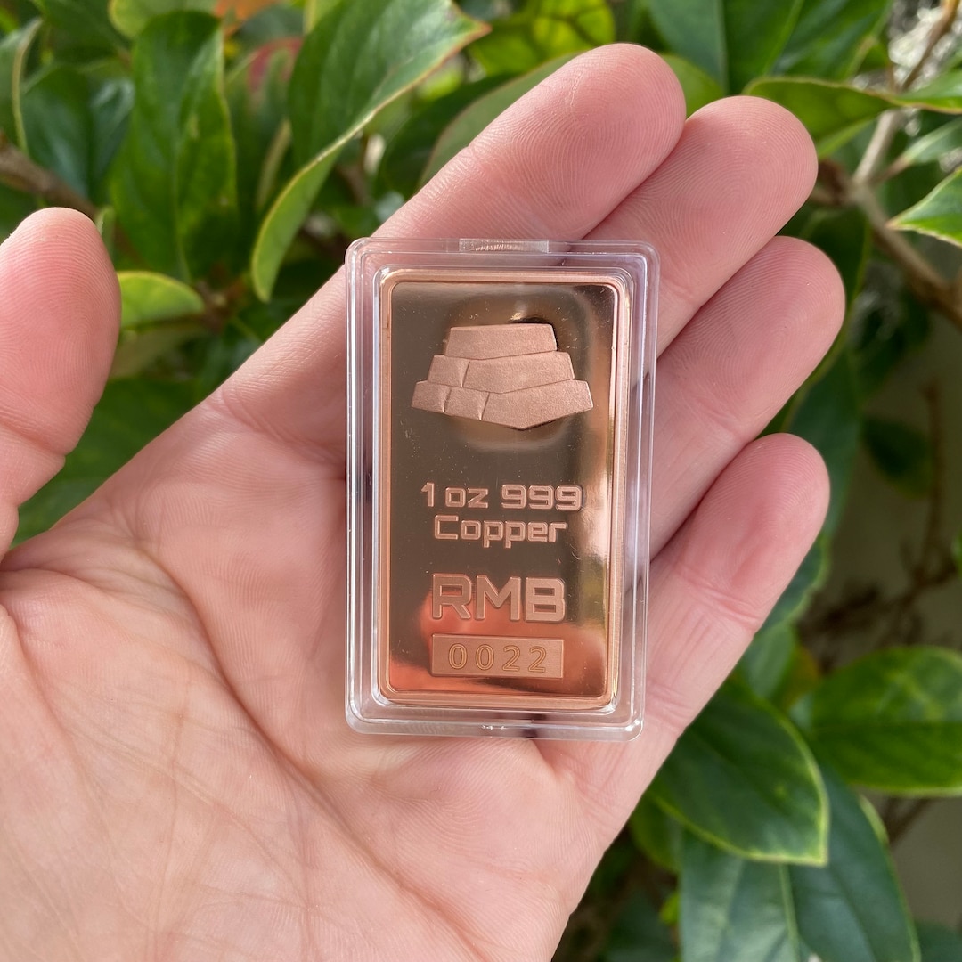 1oz 999 Copper Bullion Bar "bullion Bar Stack by Rmb" - Etsy