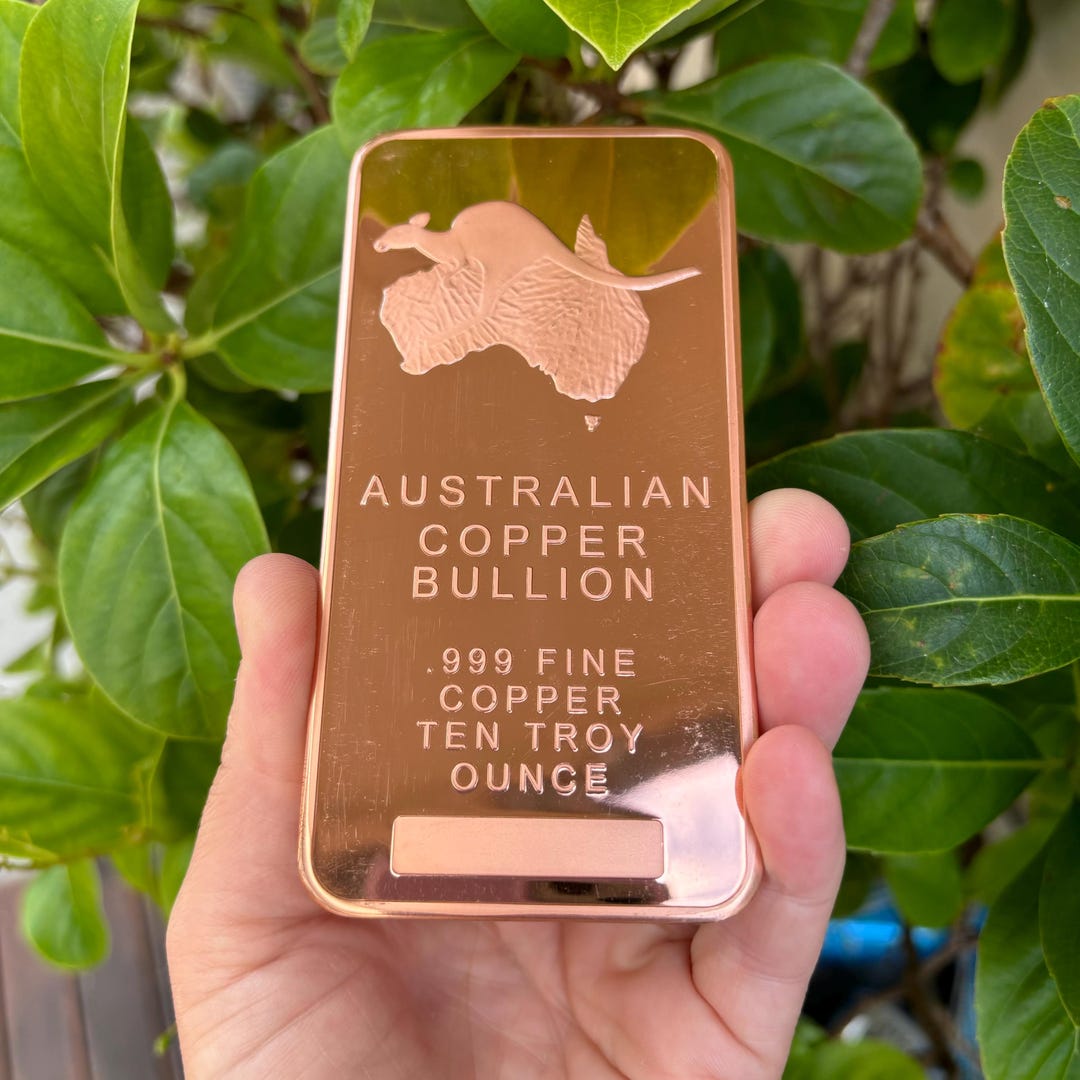 X-LARGE 10oz 999 Copper Bullion Bar "acb - Australian Copper Bullion ...