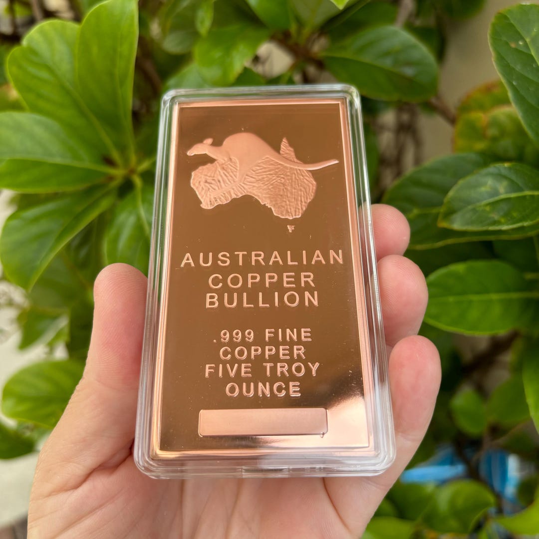 LARGE 5oz 999 Copper Bullion Bar "acb - Australian Copper Bullion" - Etsy
