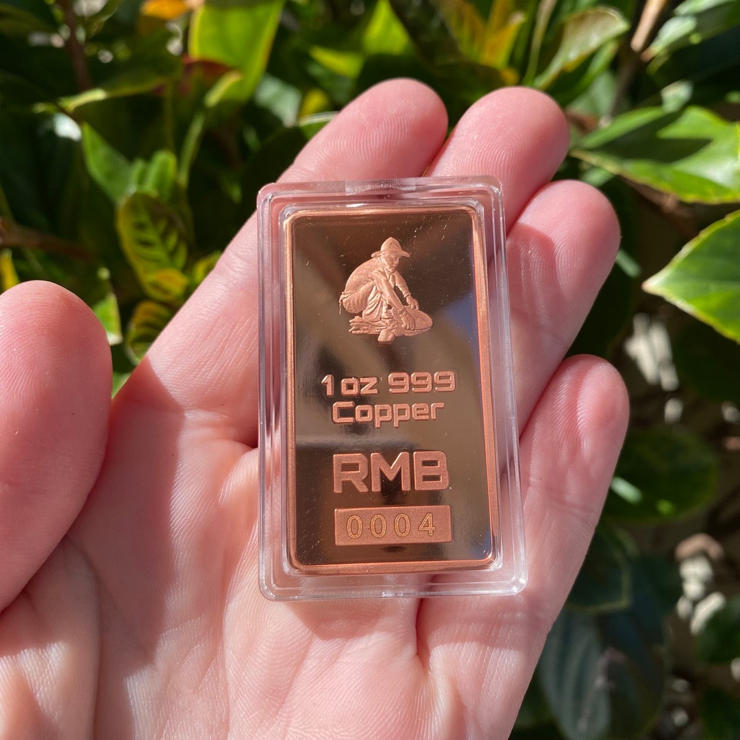 1oz 999 Copper Bullion Bar "the Prospector by Rmb" - Etsy