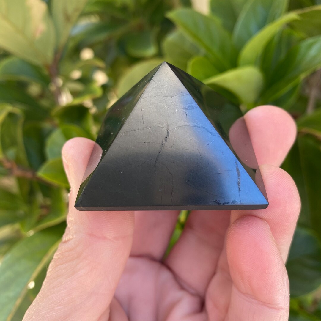 Medium Shungite Pyramid 40mm Size Genuine High Grade Shungite From ...