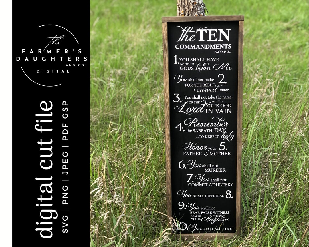 10 Commandments SVG | Bible Verse Svg | Christian Svg| Religious Wall ...