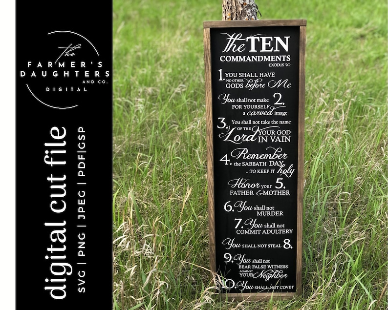 10 Commandments SVG | Bible Verse Svg | Christian Svg| Religious Wall ...