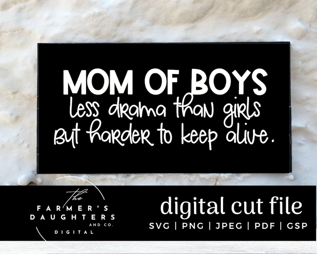 Mom of Boys Less Drama Than Girls but Harder to Keep Alive - Etsy