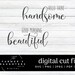 Hello There Handsome, Good Morning Beautiful SVG, Bathroom Sign Svg ...