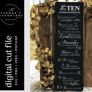 10 Commandments SVG | Bible Verse Svg | Christian Svg| Religious Wall ...