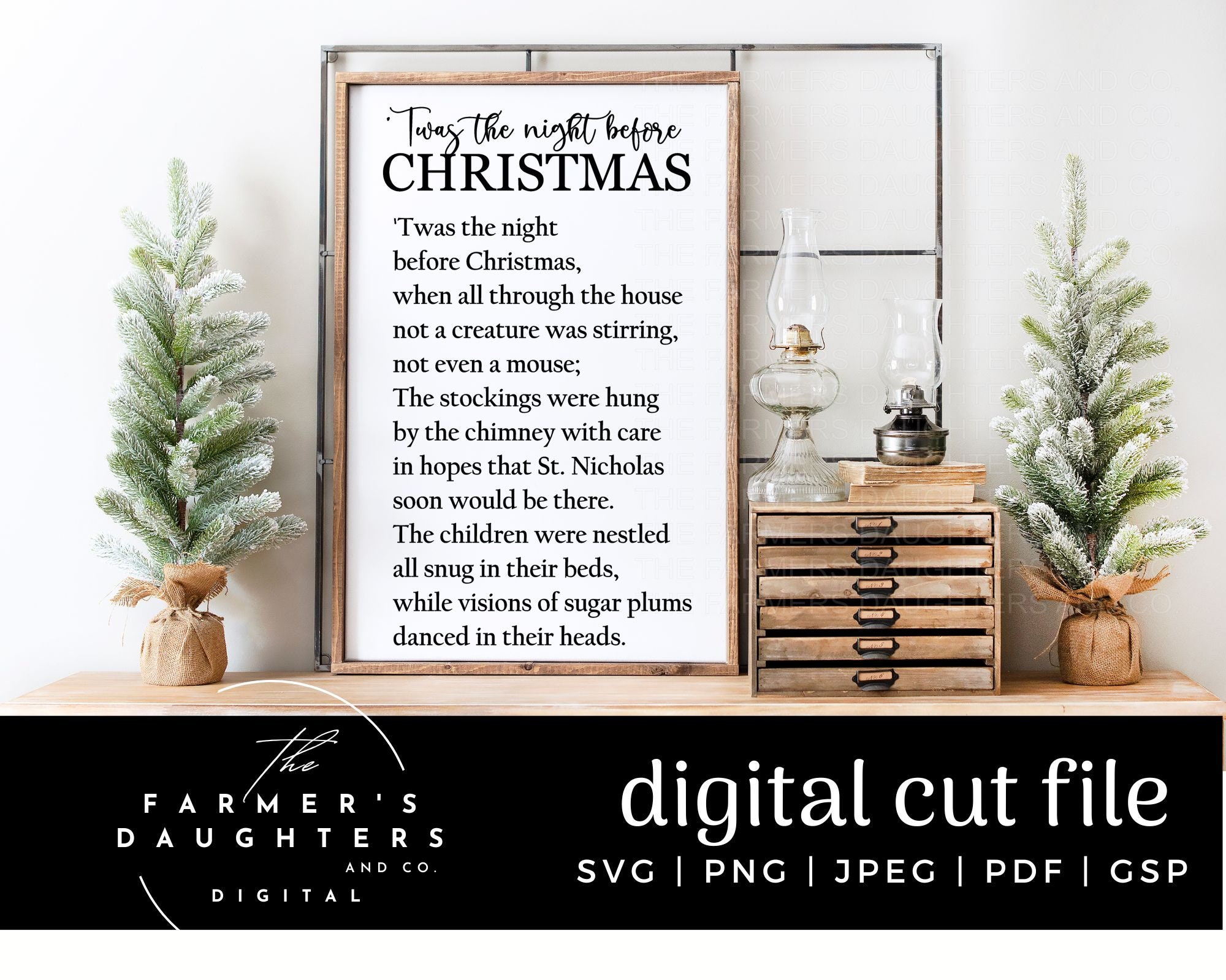 Twas the Night Before Christmas SVG, Christmas Sign Svg, Christmas ...