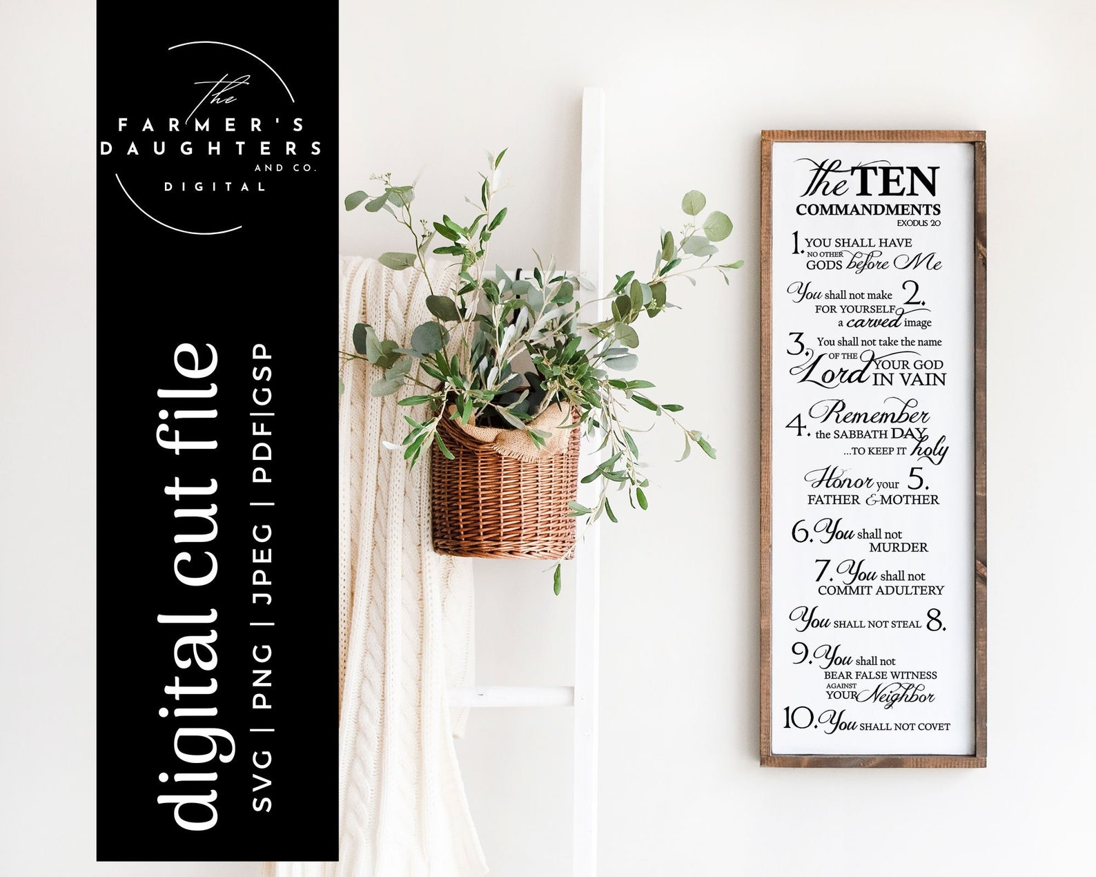 10 Commandments SVG | Bible Verse Svg | Christian Svg| Religious Wall ...