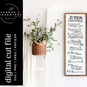 10 Commandments SVG | Bible Verse Svg | Christian Svg| Religious Wall ...