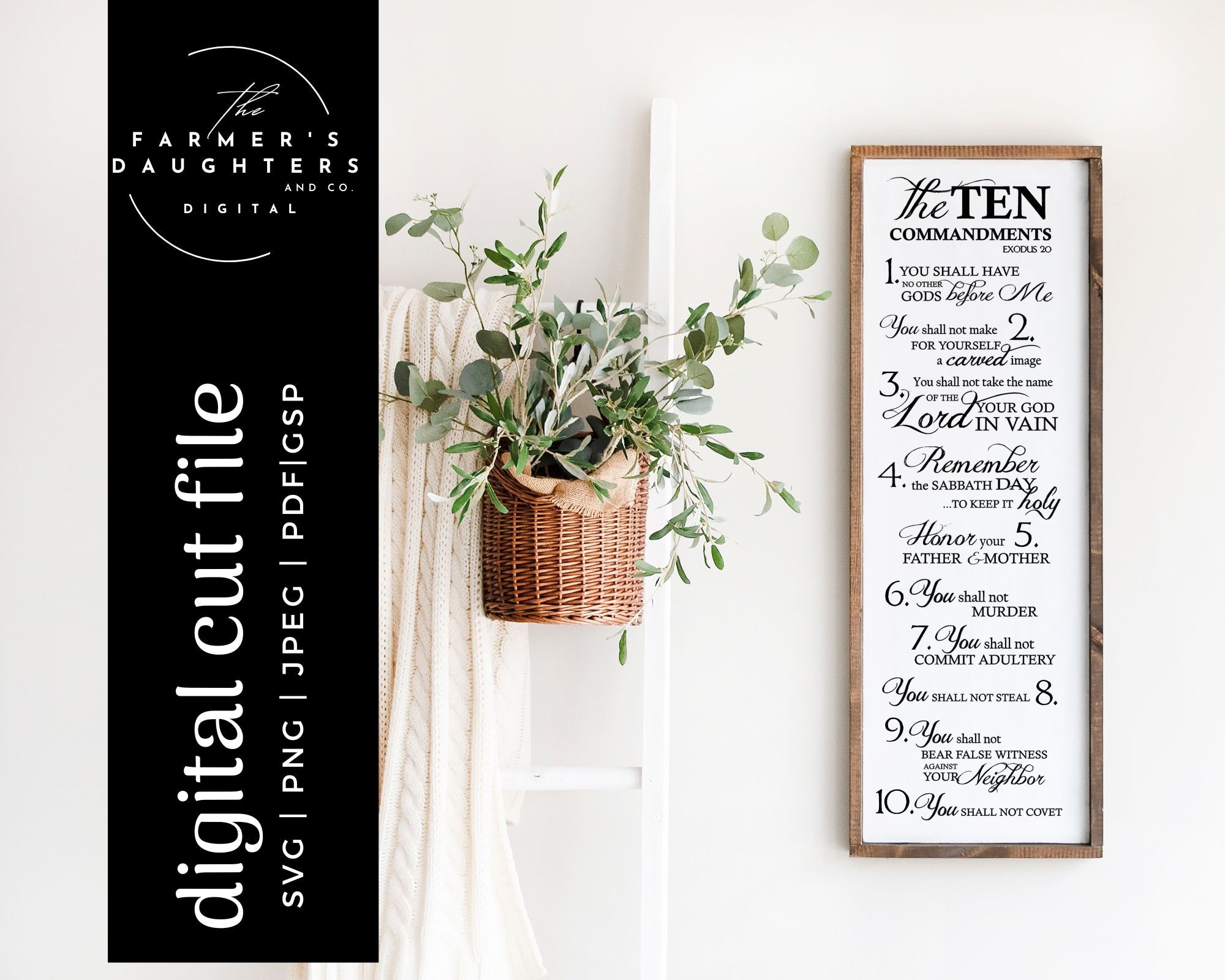 10 Commandments SVG | Bible Verse Svg | Christian Svg| Religious Wall ...