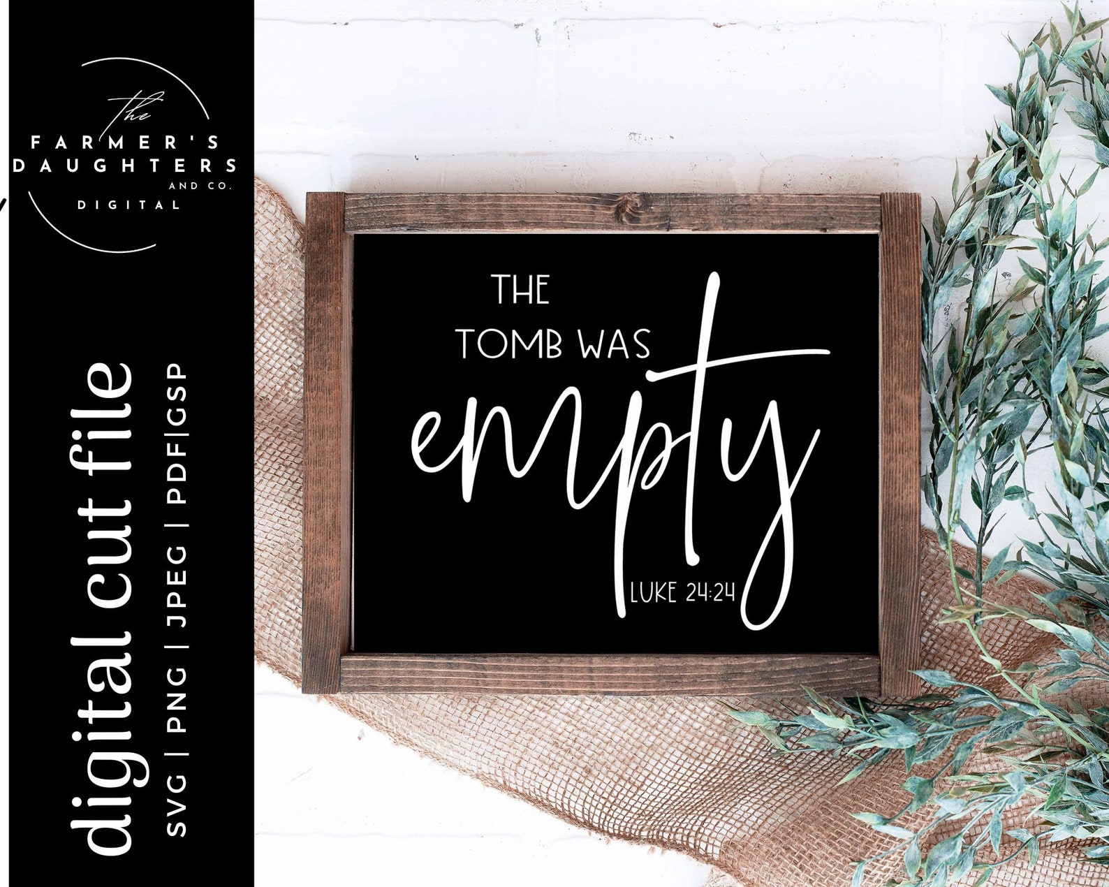 The Tomb Was Empty Luke 24:24 SVG, Forgiven Svg,jesus SVG, Easter Svg ...