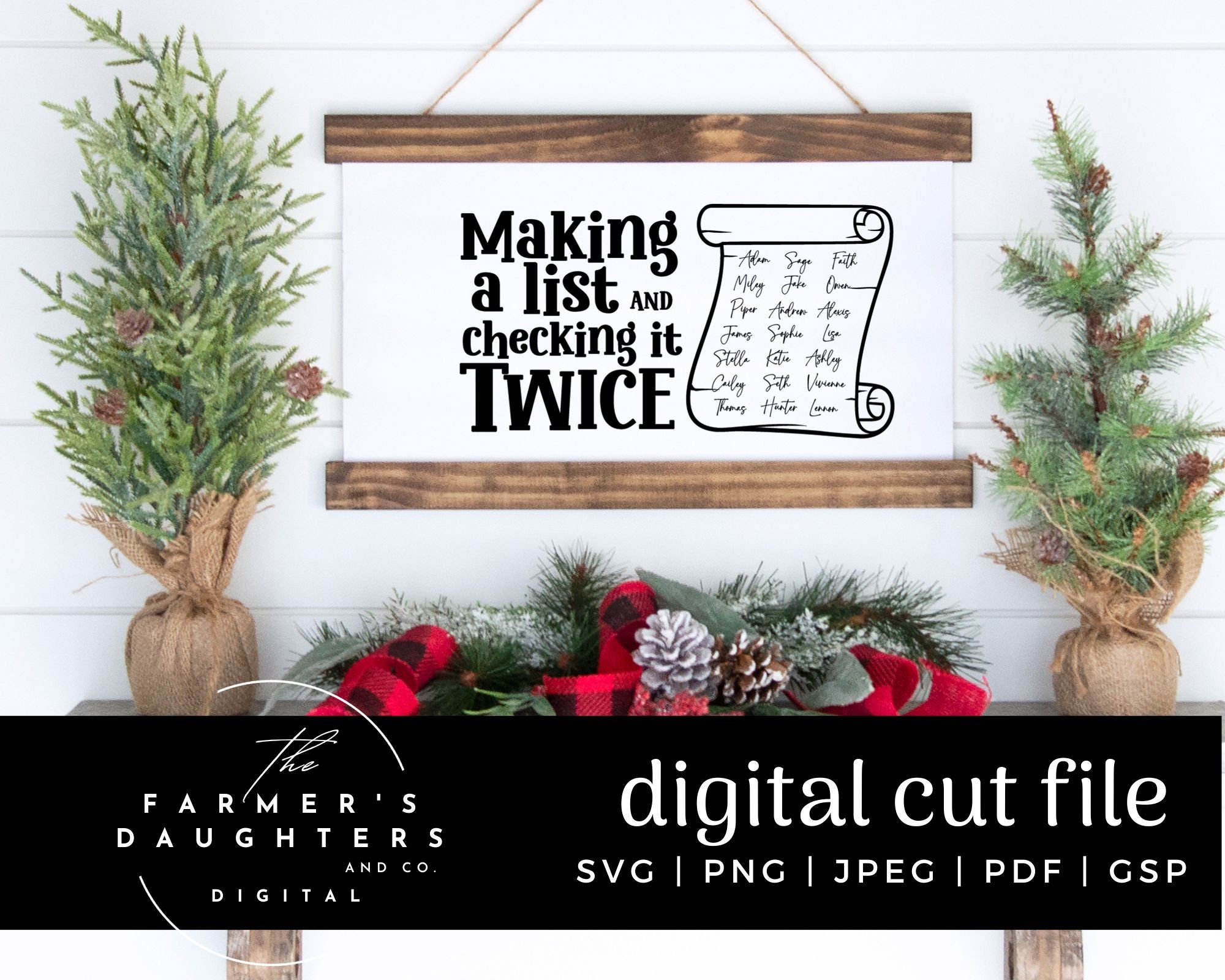 Making a List and Checking It Twice SVG Santa Claus is Coming - Etsy