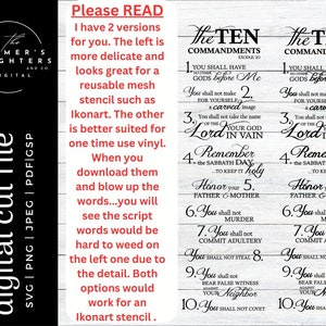 10 Commandments SVG | Bible Verse Svg | Christian Svg| Religious Wall ...