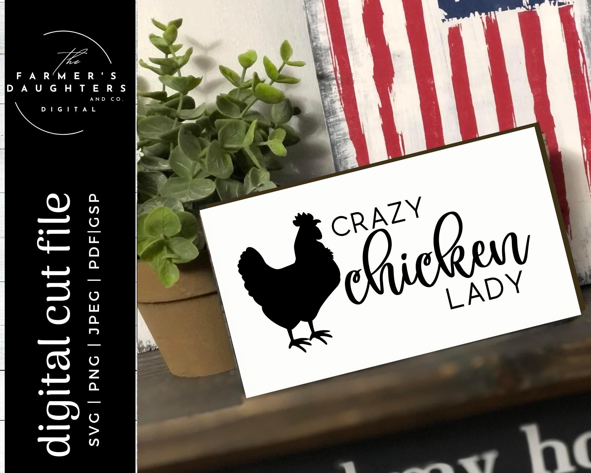 Crazy Chicken Lady Svg Chicken Mom Svg Chicken Farm Svg - Etsy