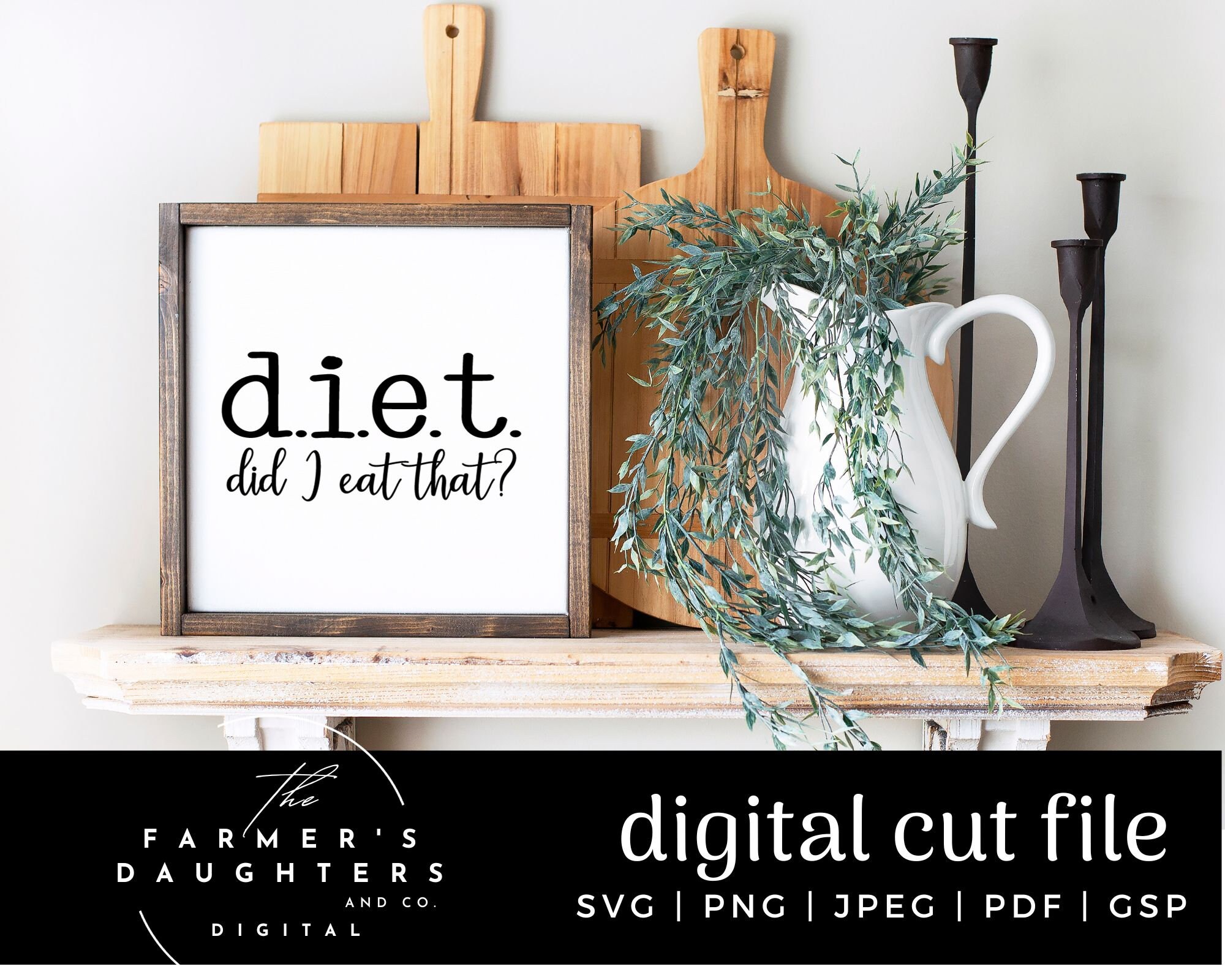 Diet SVG Dieting Svg Funny Kitchen Sign Svg Cooking Svg Sarcastic Cut ...