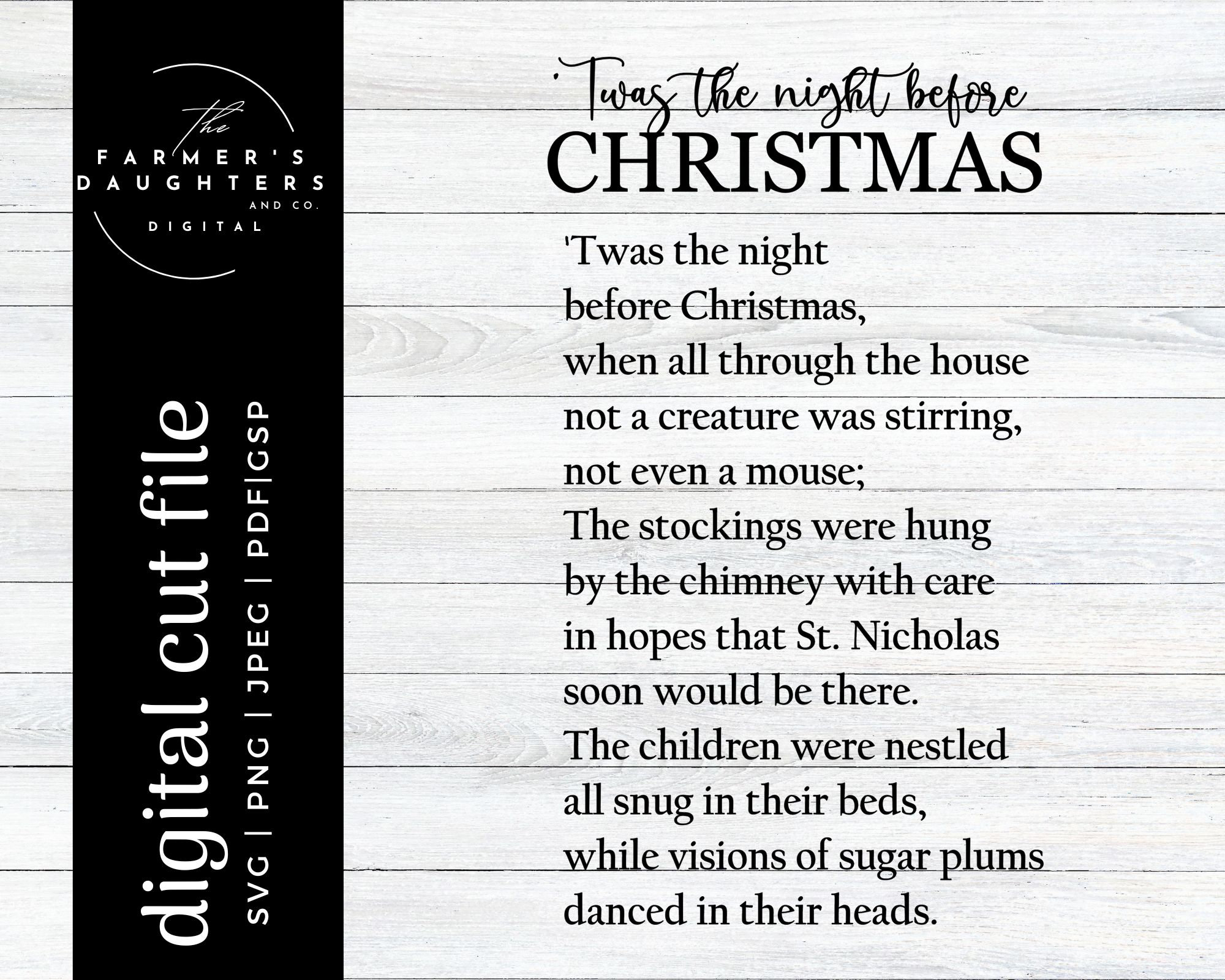 Twas the Night Before Christmas SVG, Christmas Sign Svg, Christmas ...
