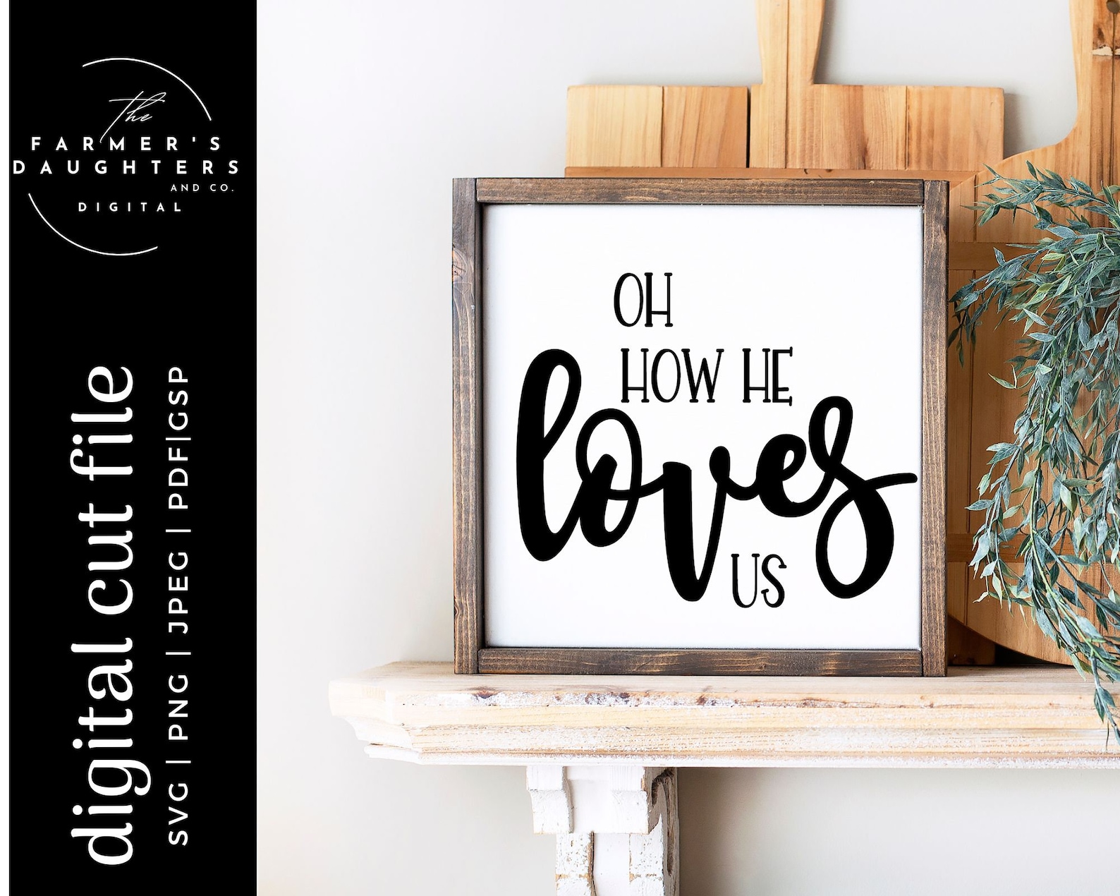 Oh How He Loves Us SVG | Cut File for Silhouette and Cricut| Faith SVG ...