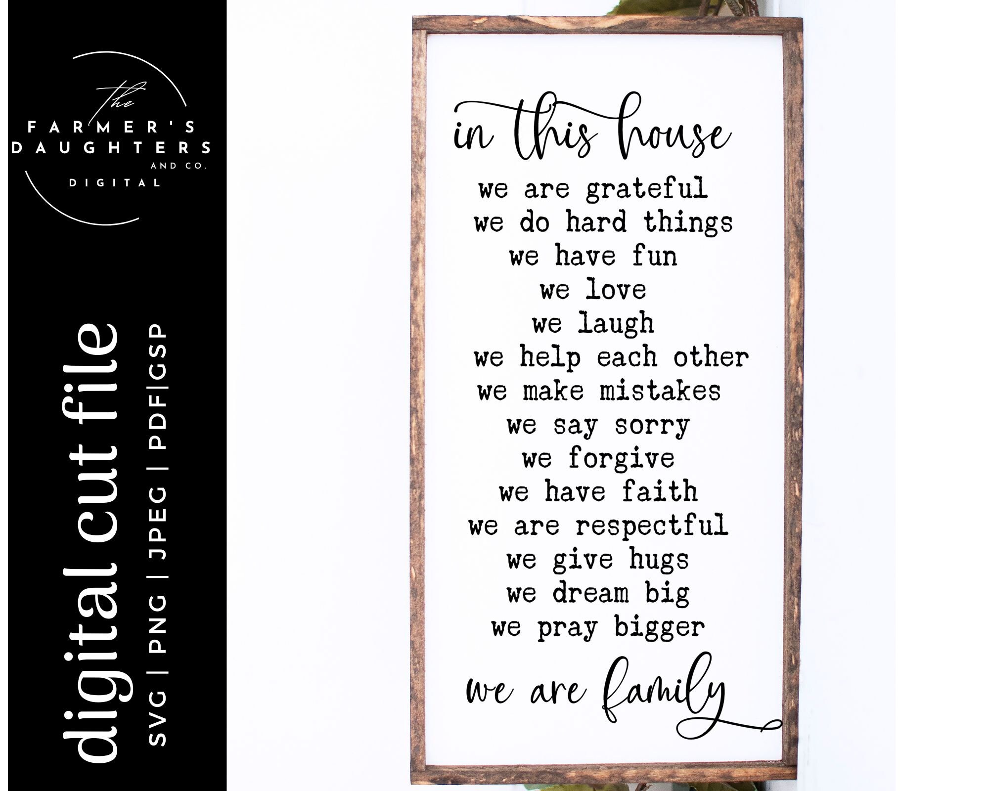 In This House We Are Grateful We Pray We Dream We Forgive - Etsy