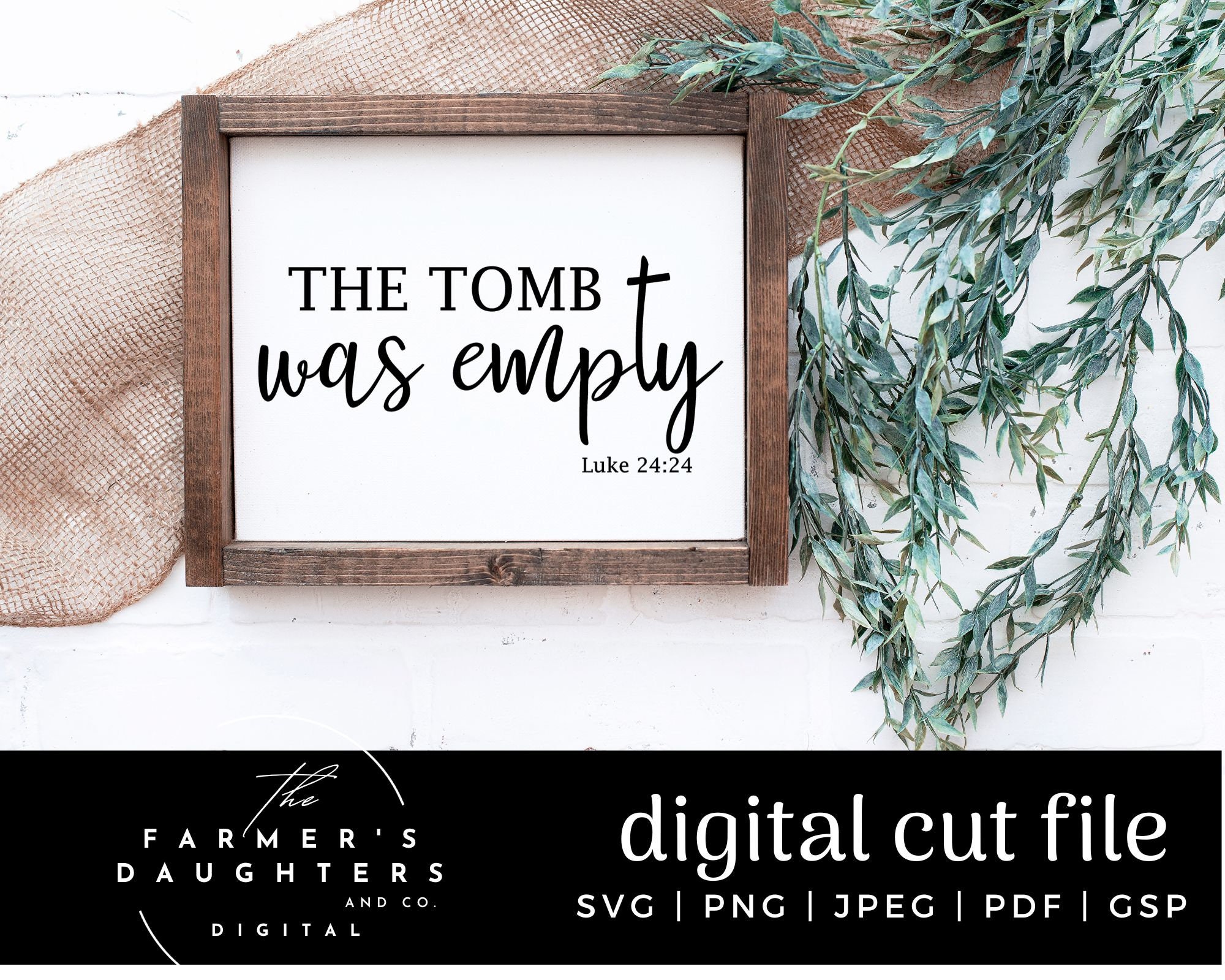 The Tomb Was Empty Luke 24:24 SVG, Forgiven Svg,jesus SVG, Easter Svg ...