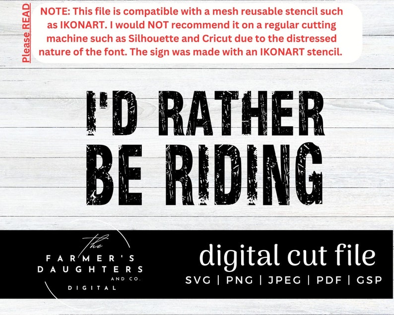 I'd Rather Be Riding SVG horse SVG horseback Riding Svg - Etsy