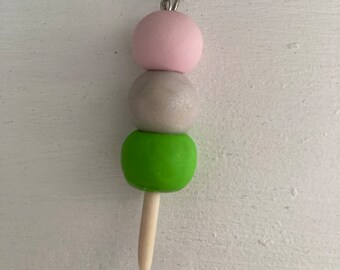 Kawaii Dango Stick Charm Chibi Mochi Keychain Japanese Sweet - Etsy