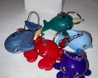 Clay Sea Creatures Charms - Etsy