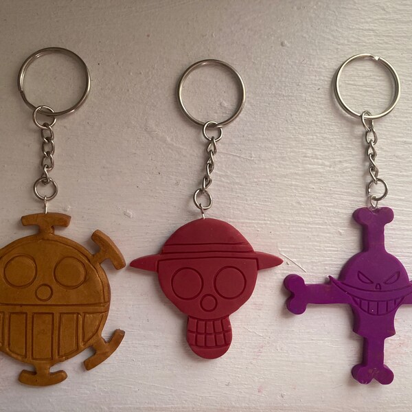 One Piece Jolly Roger Keychain - Etsy