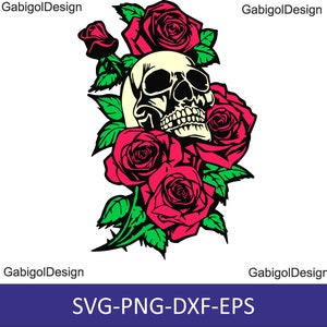 Skull With Roses PNG | Skull Sublimation Design | Trendy Skull PNG ...