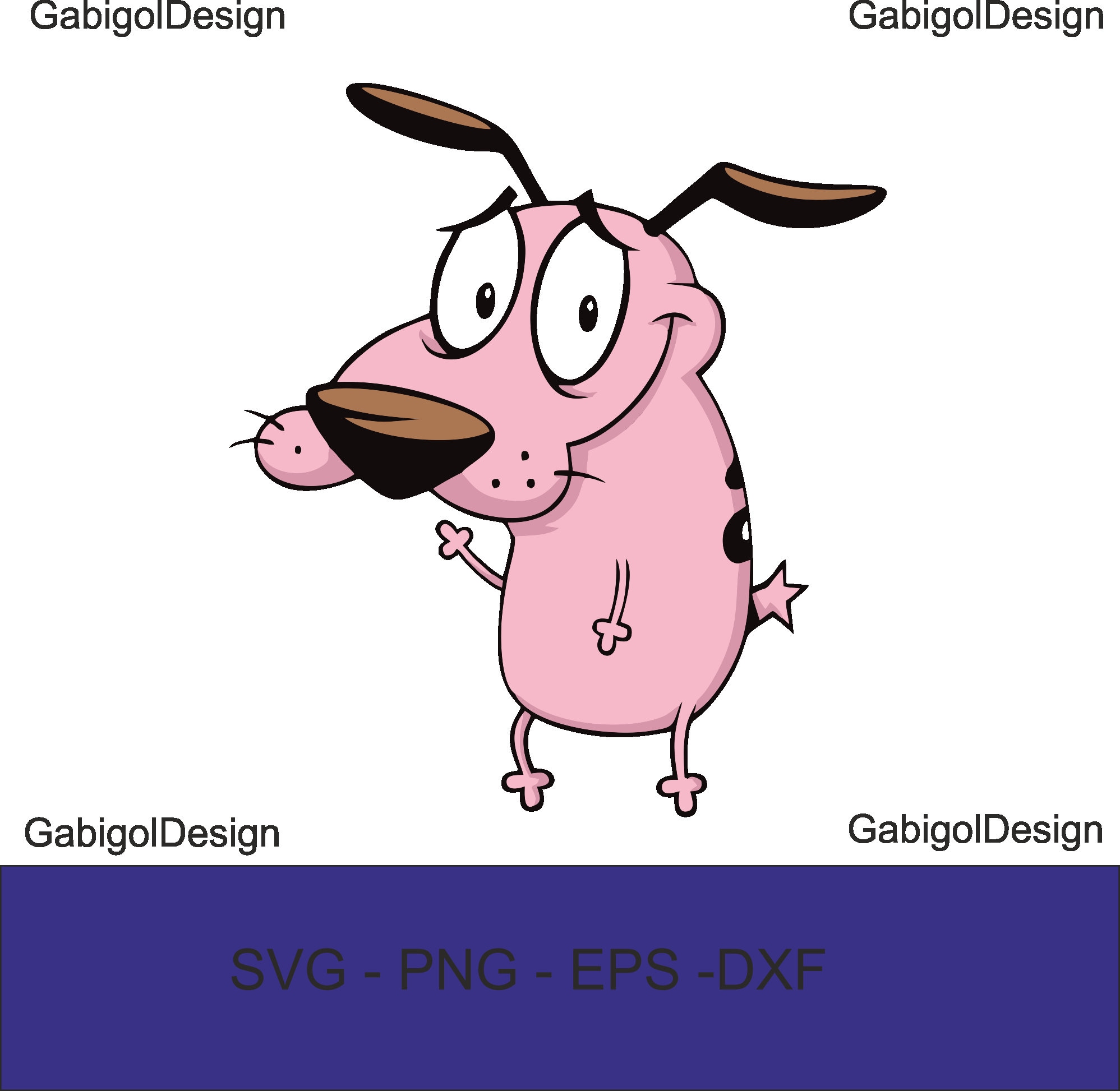 Coraje El Perro Cobarde Asustado Polera De El Perro Cobarde